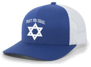 Mens Israel Hat United Christian Pray For Israel Mesh Back Trucker Hat ...