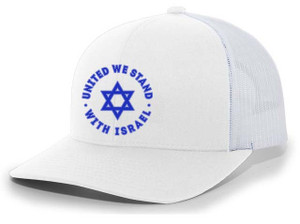 Mens Israel Hat United We Stand With Israel Mesh Back Trucker Hat ...