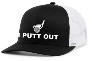 Mens Golf Hat Funny I Putt Out Golf Ball Mesh Back Trucker Hat - Trenz ...