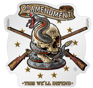 2nd Amendment Tattoo This We'll Defend 2nd Amendment White vinyl Reflective Decal 12In - Trenz ...