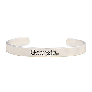 From the Heart NCAA University of Georgia Bulldogs School Silver Cuff ...