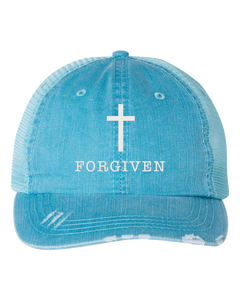 Women's Embroidered Christian Forgiven Cross Baseball cap - Trenz Shirt ...