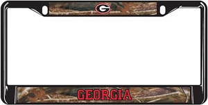 Craftique UGA Georgia Bulldogs Black Metal CAMO License Plate Frame ...