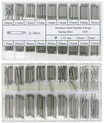Stainless Spring Bar Assortment 1.35mm Watch Parts Tools