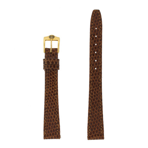 Gucci Watch Band 13mm Brown Models 2200L 3000L Genuine Lizard ...