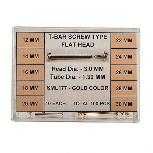 Screw Type Watch Lugs for Leather Band With Gold Plating