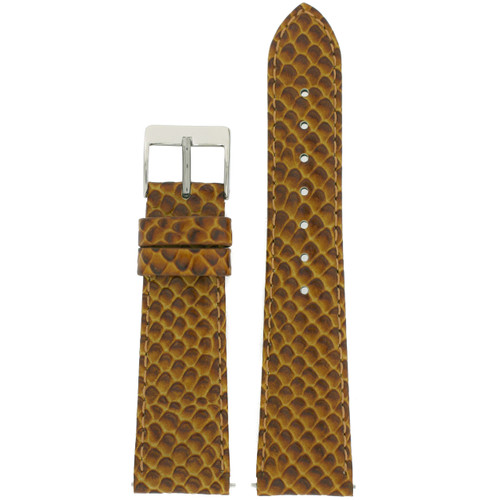 Genuine Leather Band in Snake Grain With Quick Change in Honey Brown ...