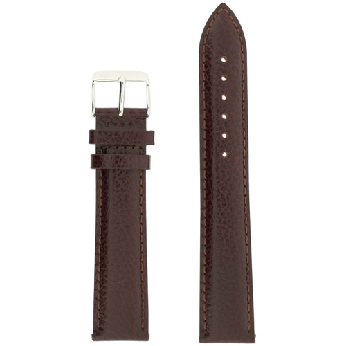 Long Watch Band Genuine Leather Calfskin Brown Replacement Strap