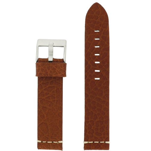 22mm Tan Watch Band Leather Mens Straps Techswiss