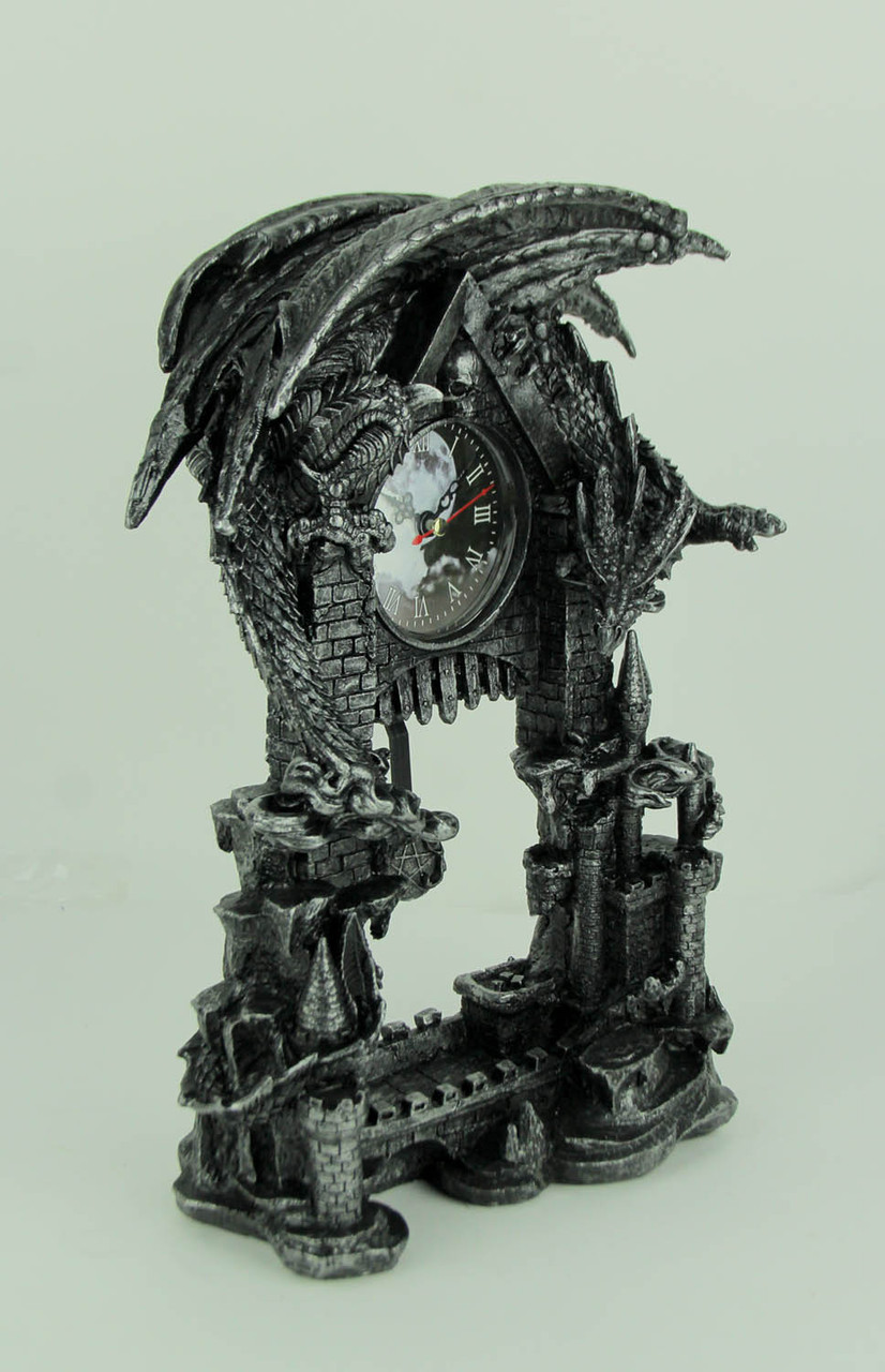 Evil Dragon Pentagram Pendulum Mantel Clock - Things2Die4
