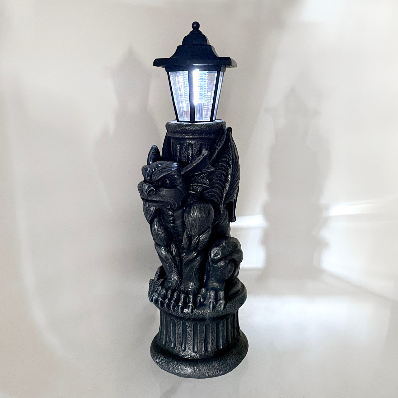 Glowing Grimace Guardian Gargoyle LED Solar Light - Majestic Gothic ...