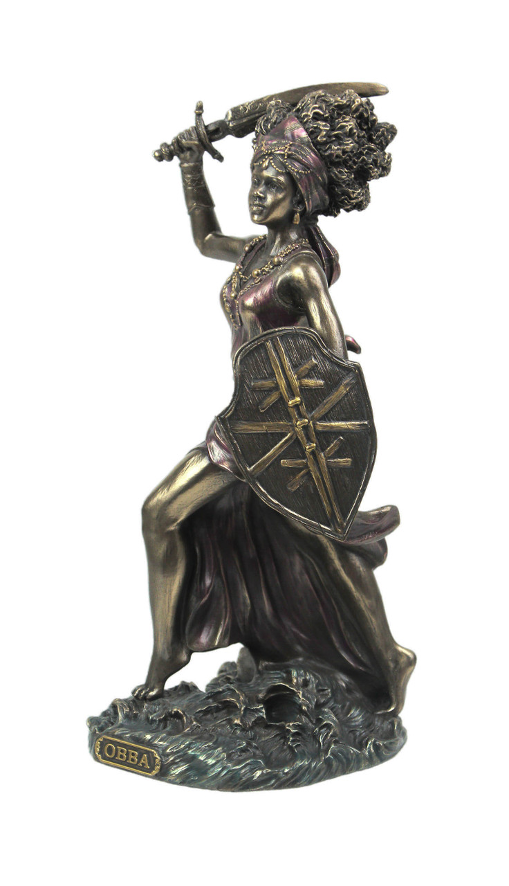 Bronzed Finish Obba Orisha of Marriage and Transformation Statue ...