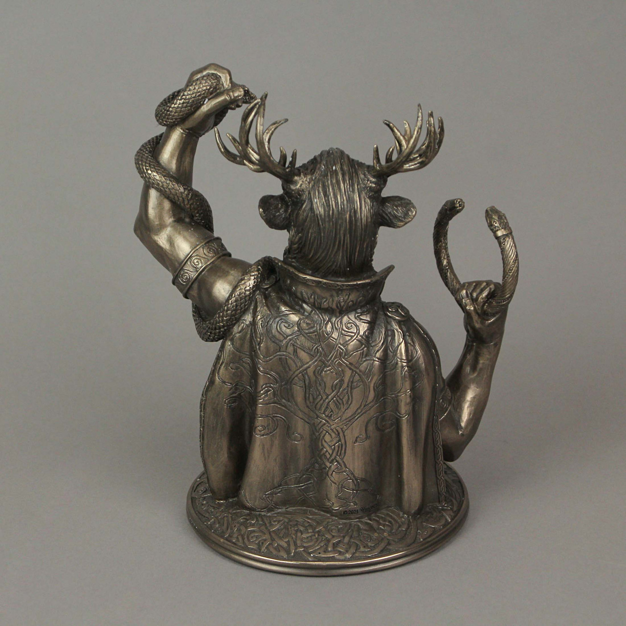 Bronze Finish Celtic Horned God Cernunnos Bust Statue 8.5 Inches High ...