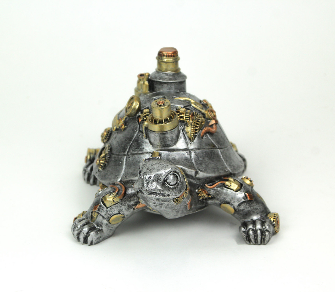 Metallic Silver Copper and Gold Gothic Steampunk Turtle Statue ...