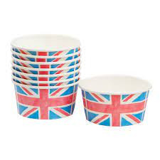 Union Jack ice cream cups - The Queen's Pantry