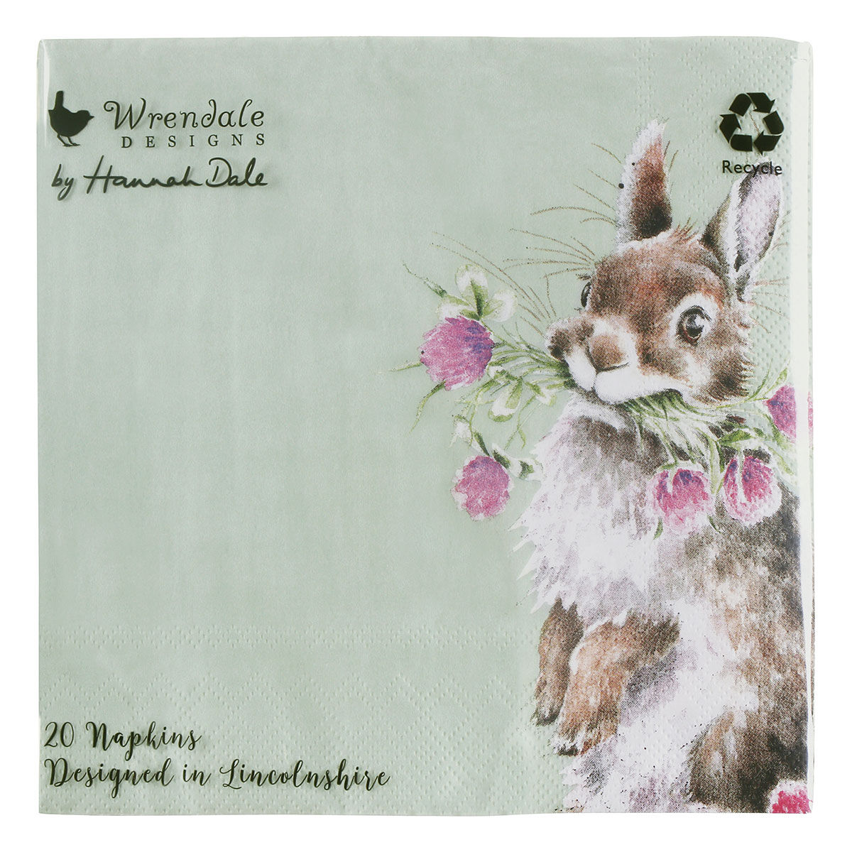 Wrendale Napkin Rabbit Cocktail - The Queen's Pantry