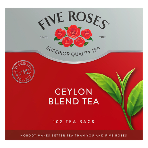 Five Roses Ceylon Blend Tea 102 Bag - The Queen's Pantry
