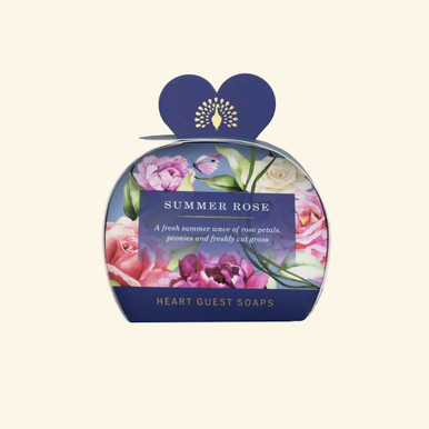 ESC Summer Rose Heart Soap Rose and Peonies - The Queen's Pantry
