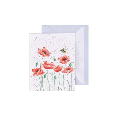 Wrendale Enclosure Card Poppie and Bee - The Queen's Pantry