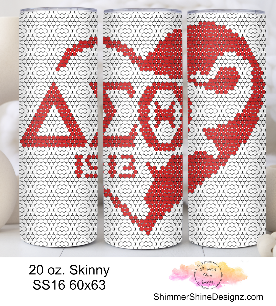 Delta Heart Elephant 20 oz Skinny SS16 60x63