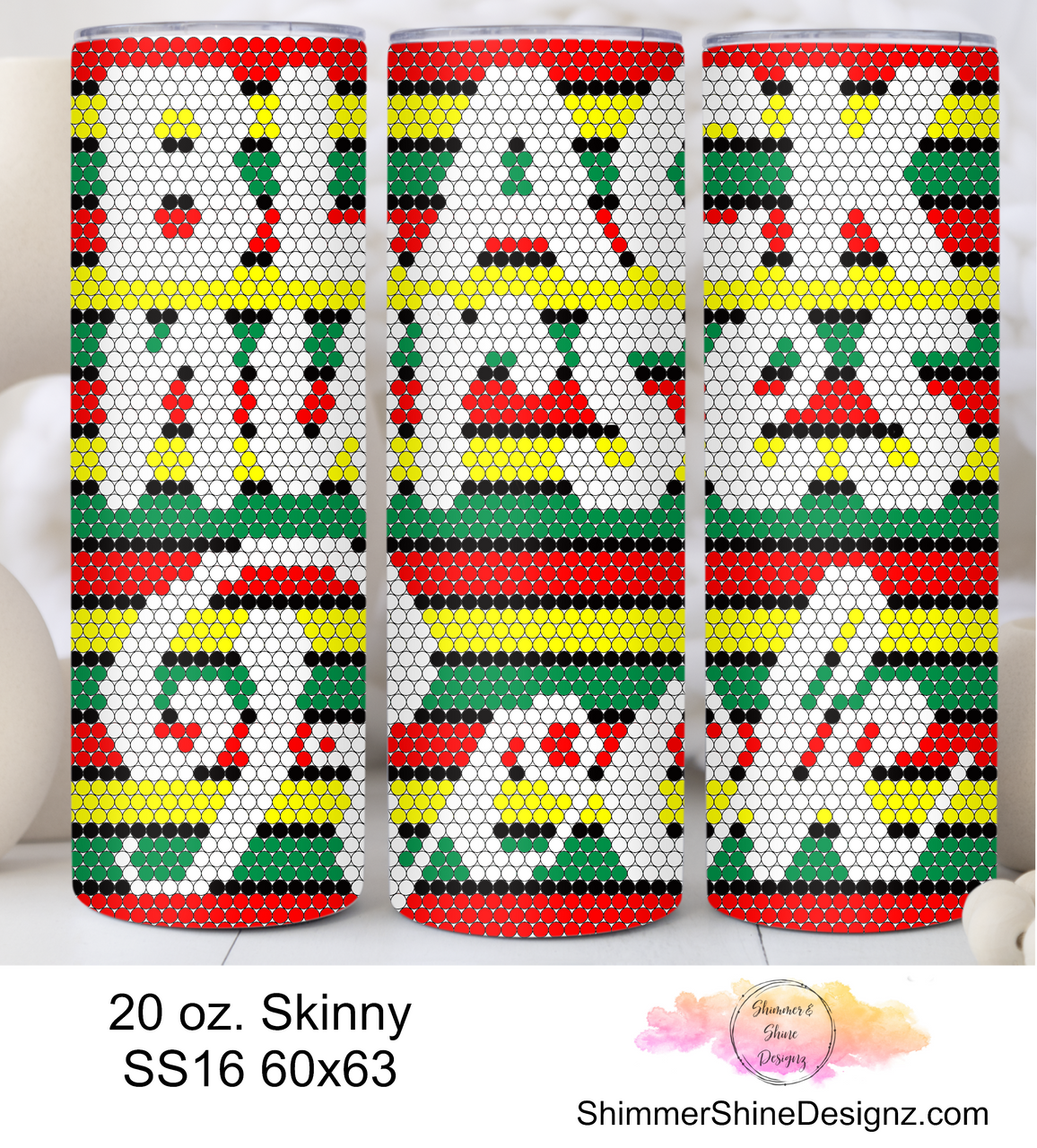 Black Nurses Rock Stripes White 20 oz Skinny SS16 60x63