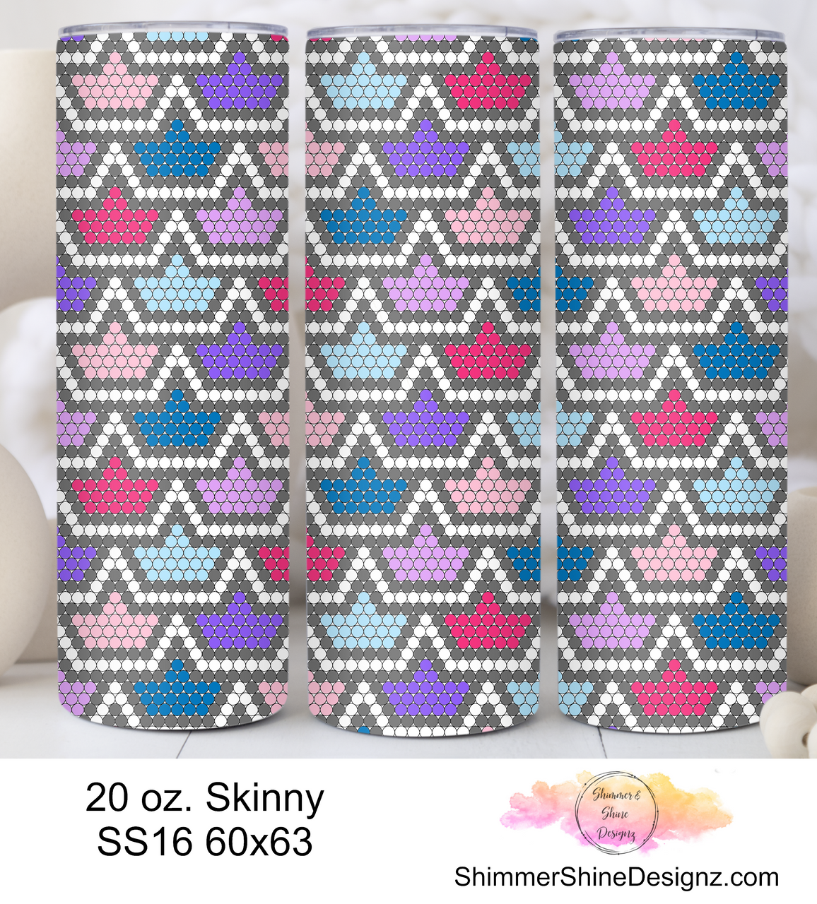 Mermaid Scales 20 oz Skinny SS16 60x63