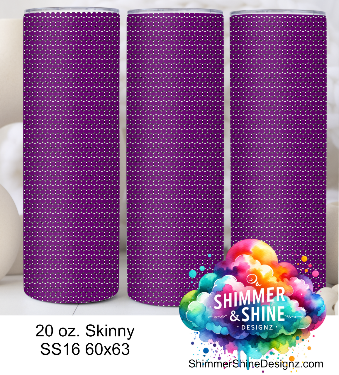 Solid Purple 20 oz Skinny SS16 60x63 DIGITAL DOWNLOAD