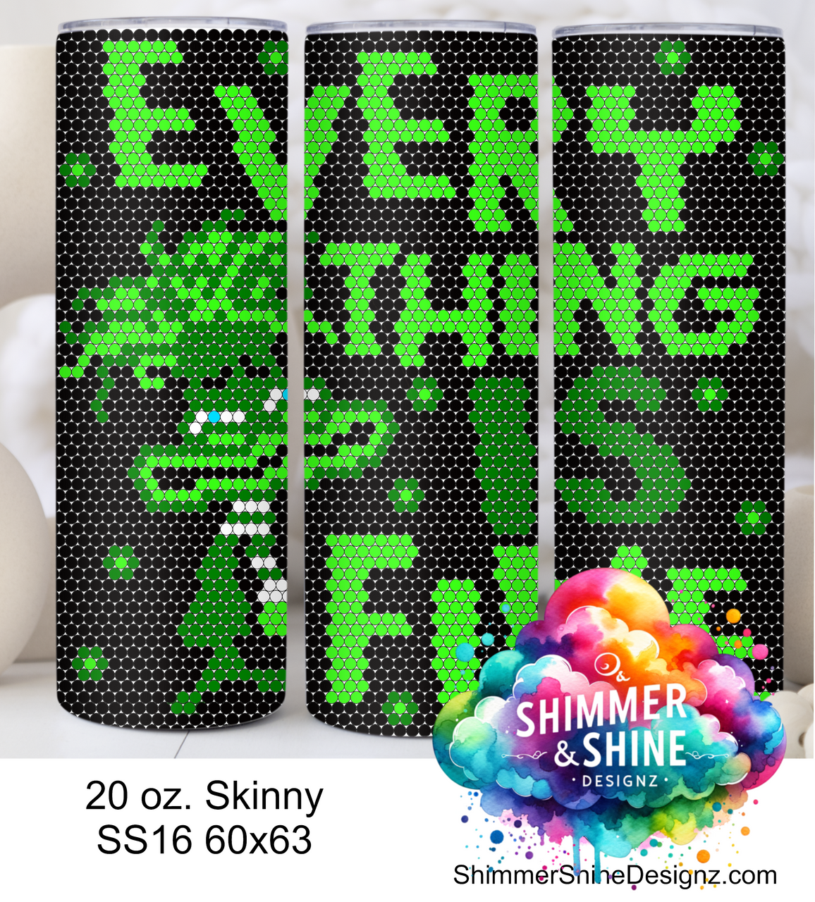 Everything is Fine Green 20 oz Skinny SS16 60x63 DIGITAL DOWNLOAD