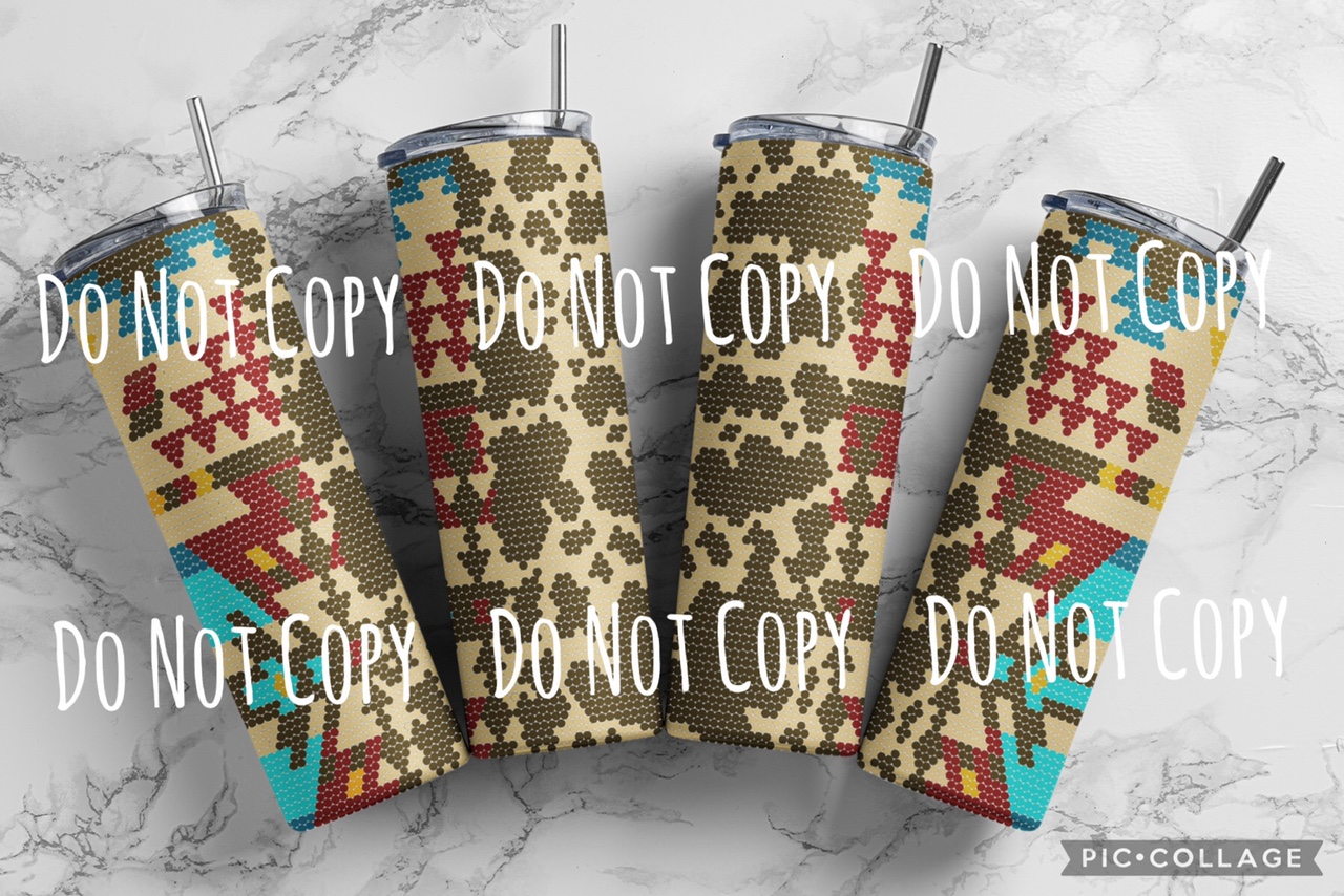 Natural Aztec Cowhide 30 oz Skinny SS16 66x72