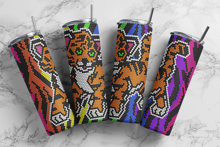 Tiger Bundle NINE Patterns ALL Included 20 oz. Skinny 60x63