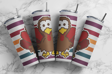 Cute Turkey Stripes 20 oz Skinny SS16 60x63