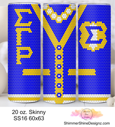 Sigma Gamma Rho Cardigan Blue 20 oz Skinny SS16 60x63