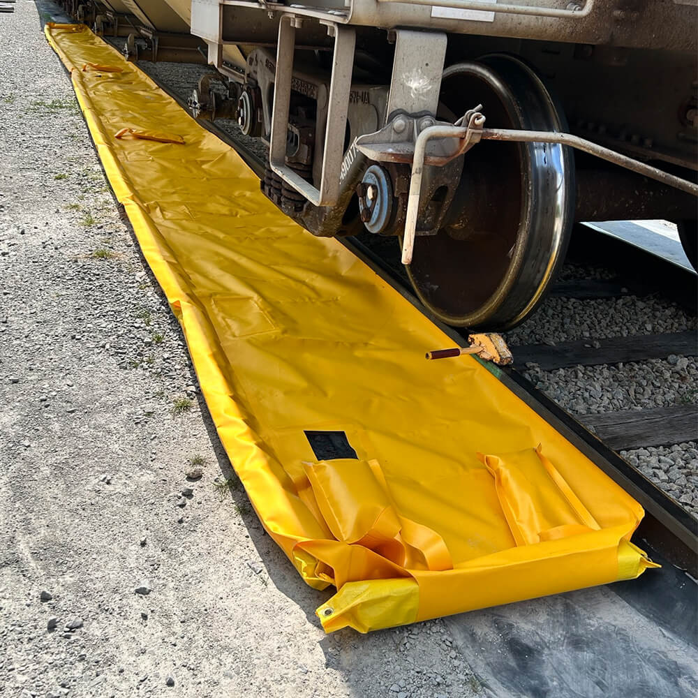 Railcar Track Pan Pellet Berm | ENPAC