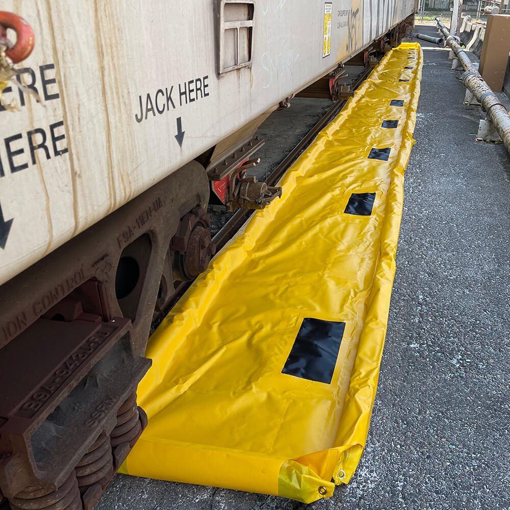 Railcar Track Pan Pellet Berm | ENPAC