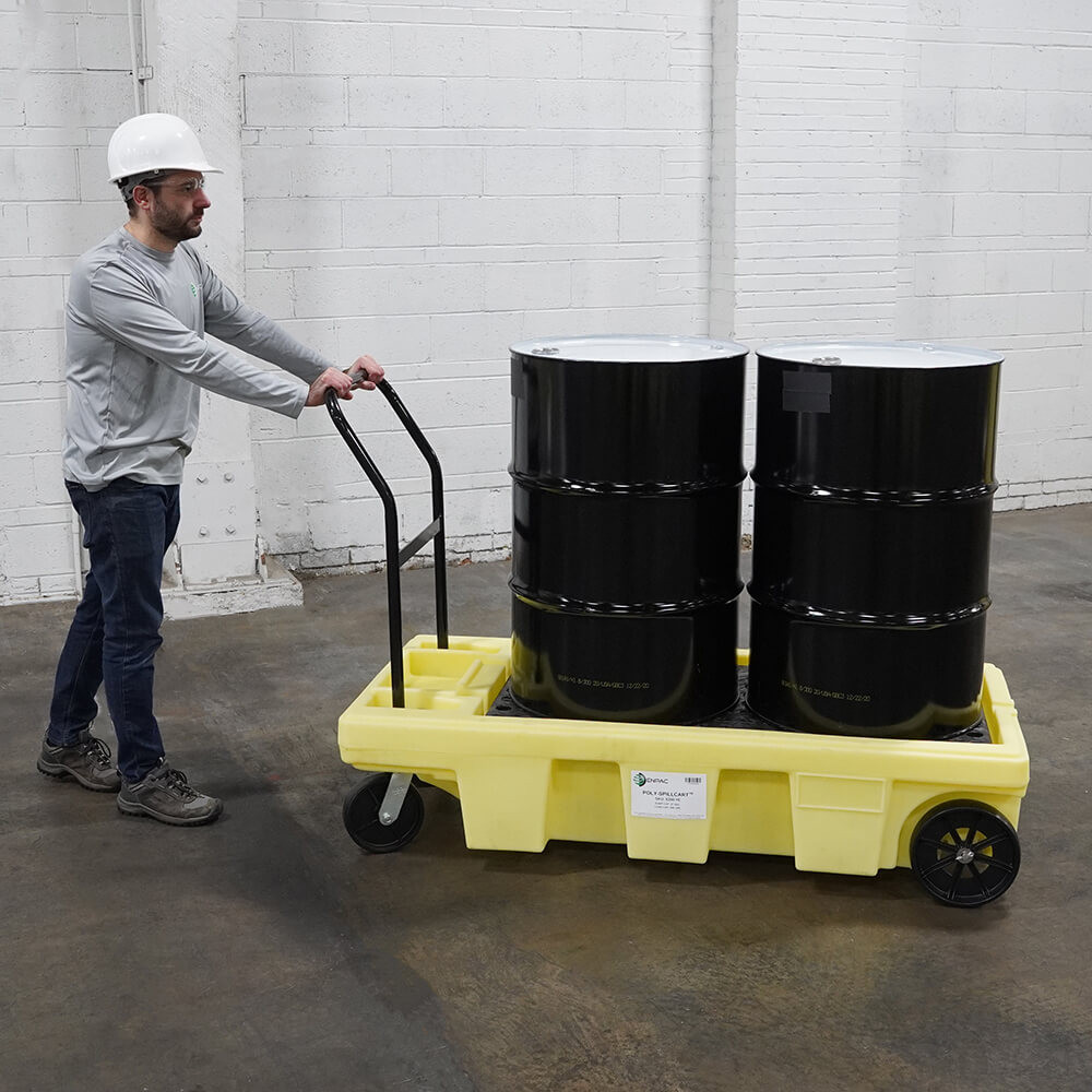 2 Drum Poly Spill Cart | ENPAC