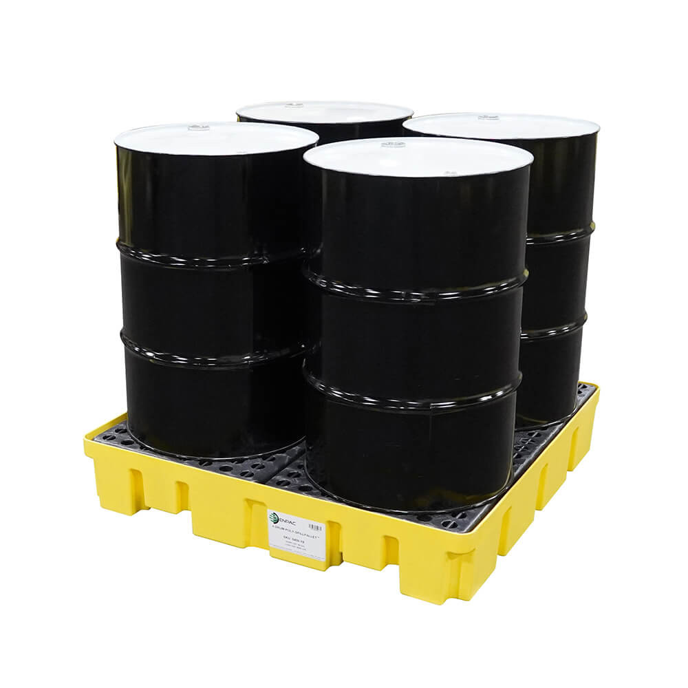 4 Drum Slim-Line Poly Spill Pallet | ENPAC