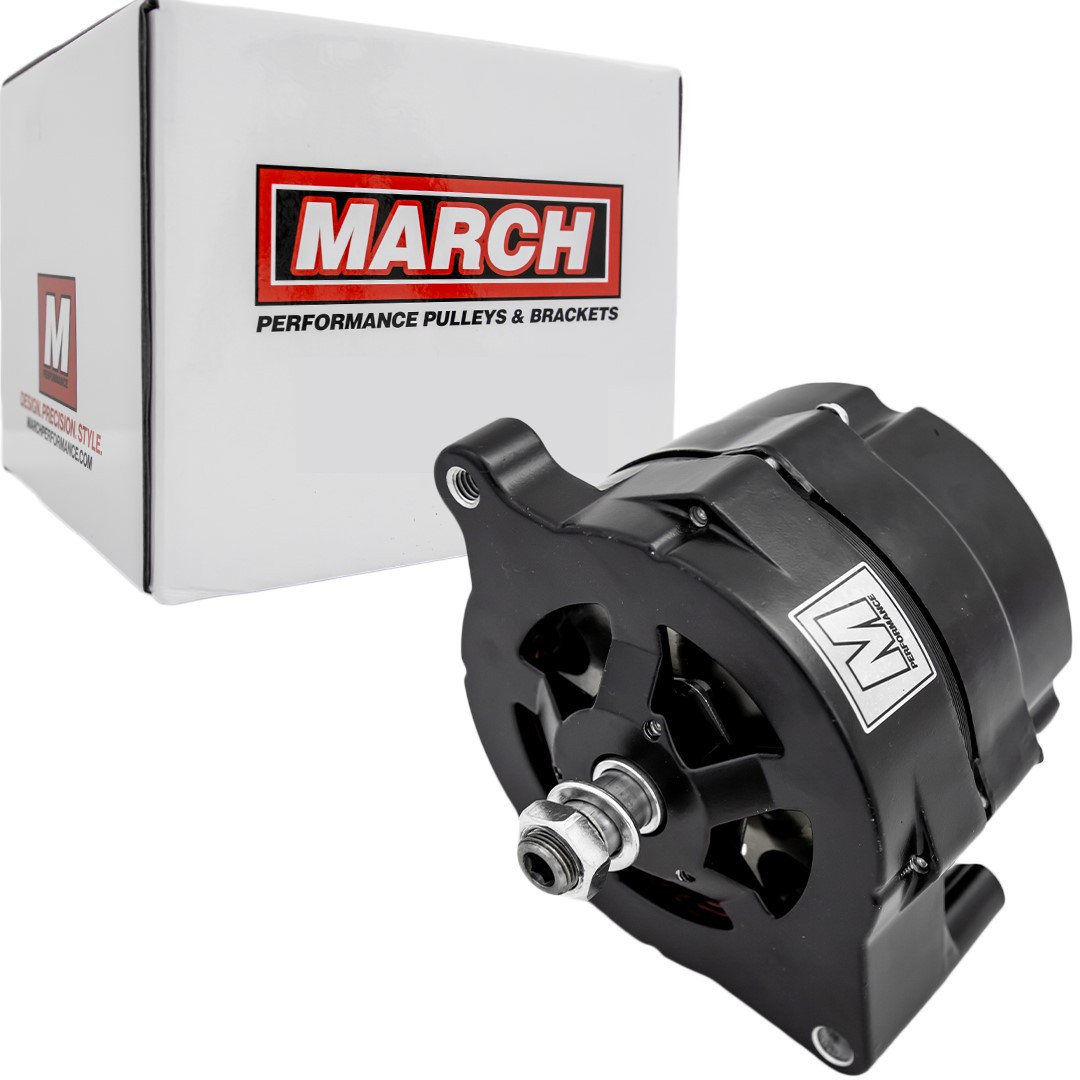 Ultra Series Ford 1G Alternator, 140 Amp 1 Wire Black Finish - March ...