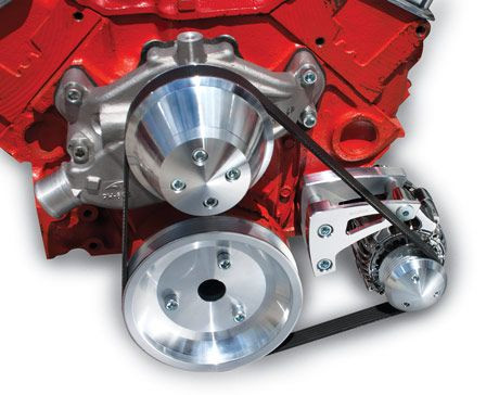 Small Block Chevy Low Mount Serpentine Conversion Kit for Mini Alternator