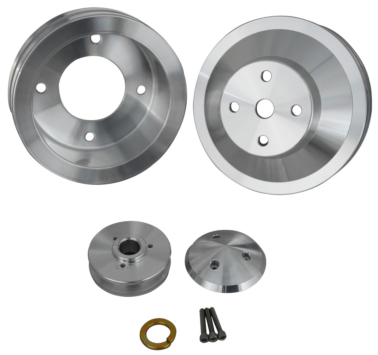 Dual Groove V-Belt Pulley Kit for Pontiac Engines