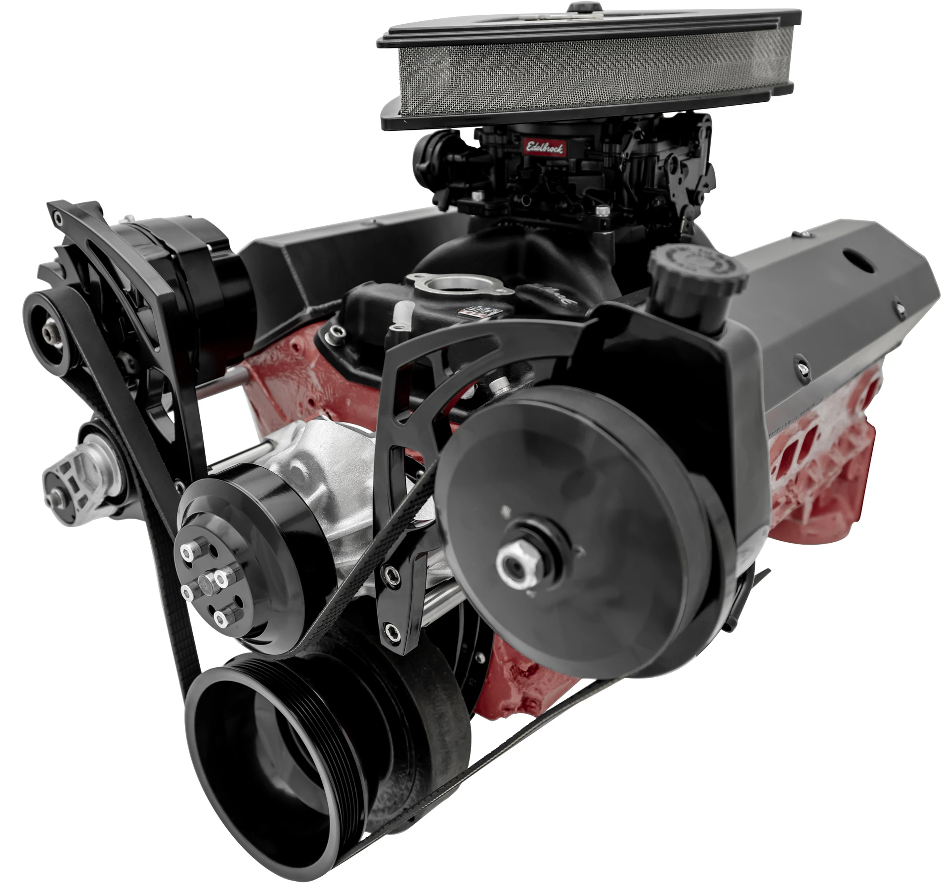 Small Block Chevy Custom Style Track Serpentine Conversion Kit with ...