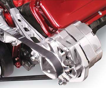 Small Block Chevy High Mount Alternator and AC Bracket