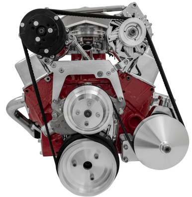 High Mount Deluxe Serpentine Conversion Kit for Small Block Chevy