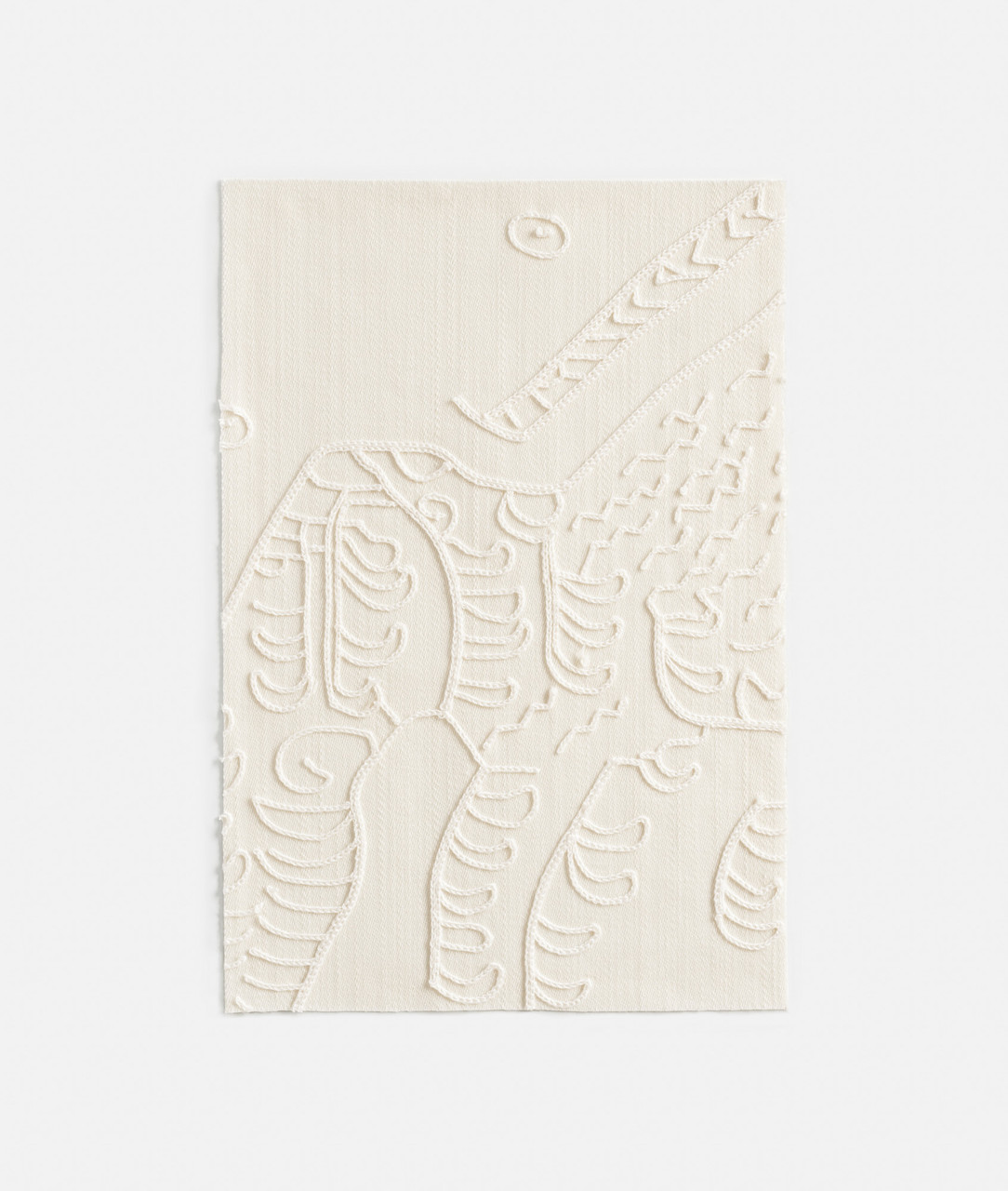 White on white embroidery Tiger Snow | Dedar Milano