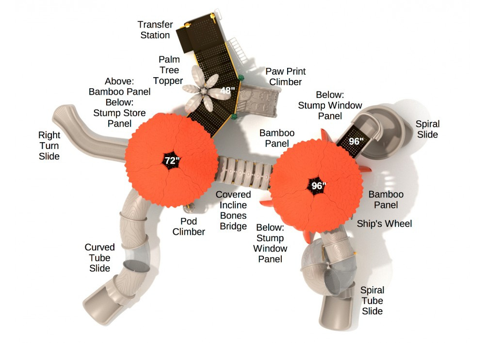 Spinning Spider Tree House Playground Structure | NoahsPlay.com