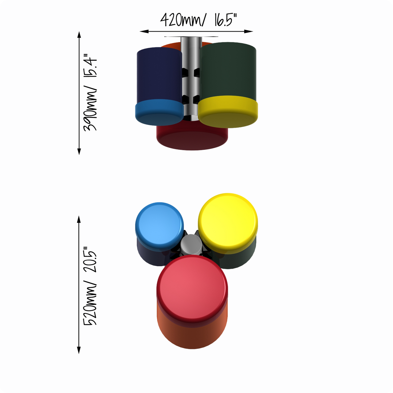Rainbow Bongos Outdoor Instrument | NoahsPlay.com