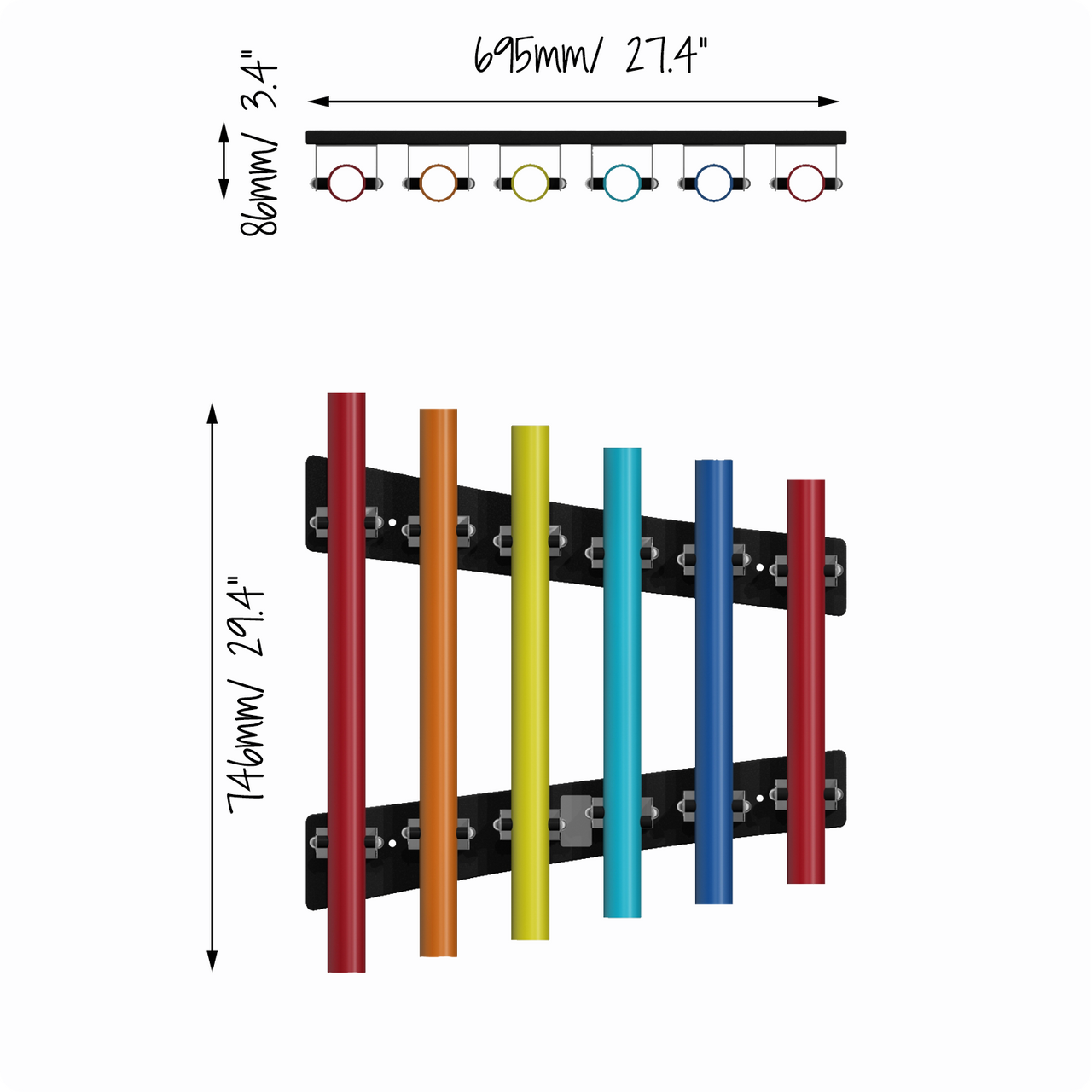 Rainbow Chimes Outdoor Instrument | NoahsPlay.com