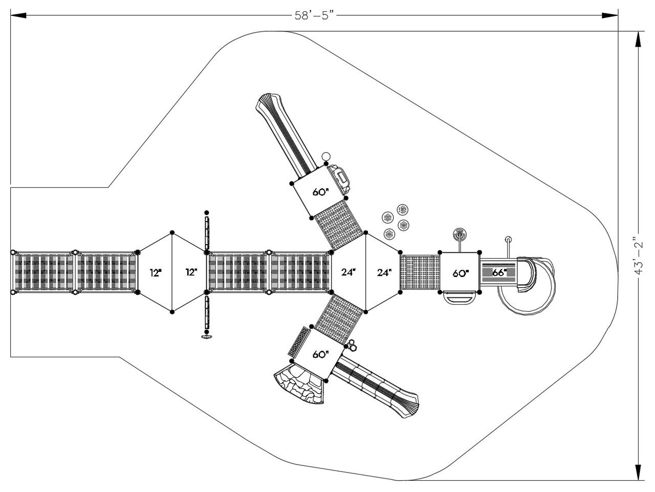Bowling Berm Inclusive Play Structure | Noahsplay.com