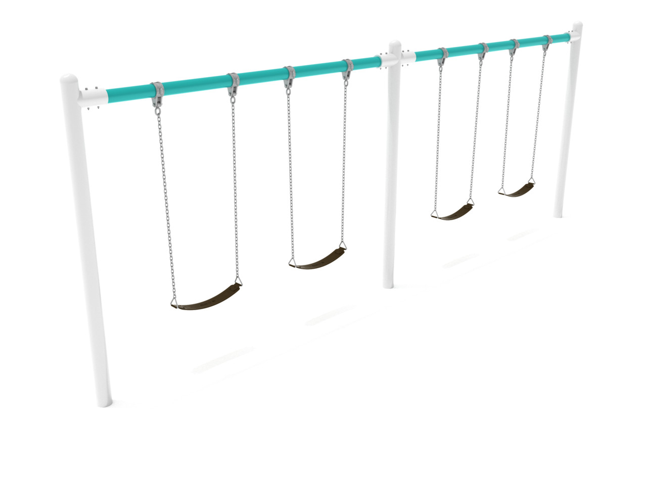 2-Bay Single Post Swings | NoahsPlay.com