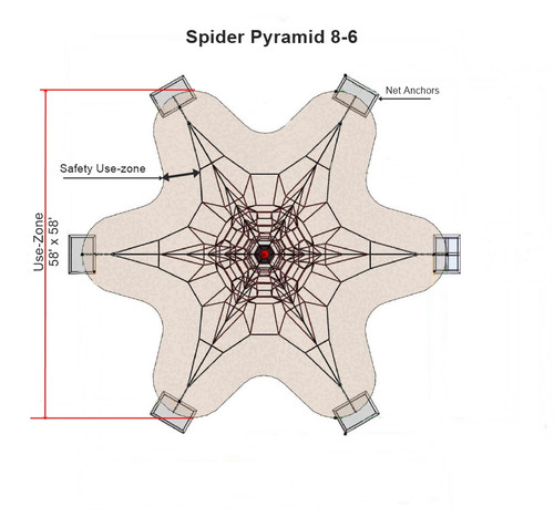 NetPlay Spider Pyramid 8-6 Net Playground Climber | NoahsPlay.com