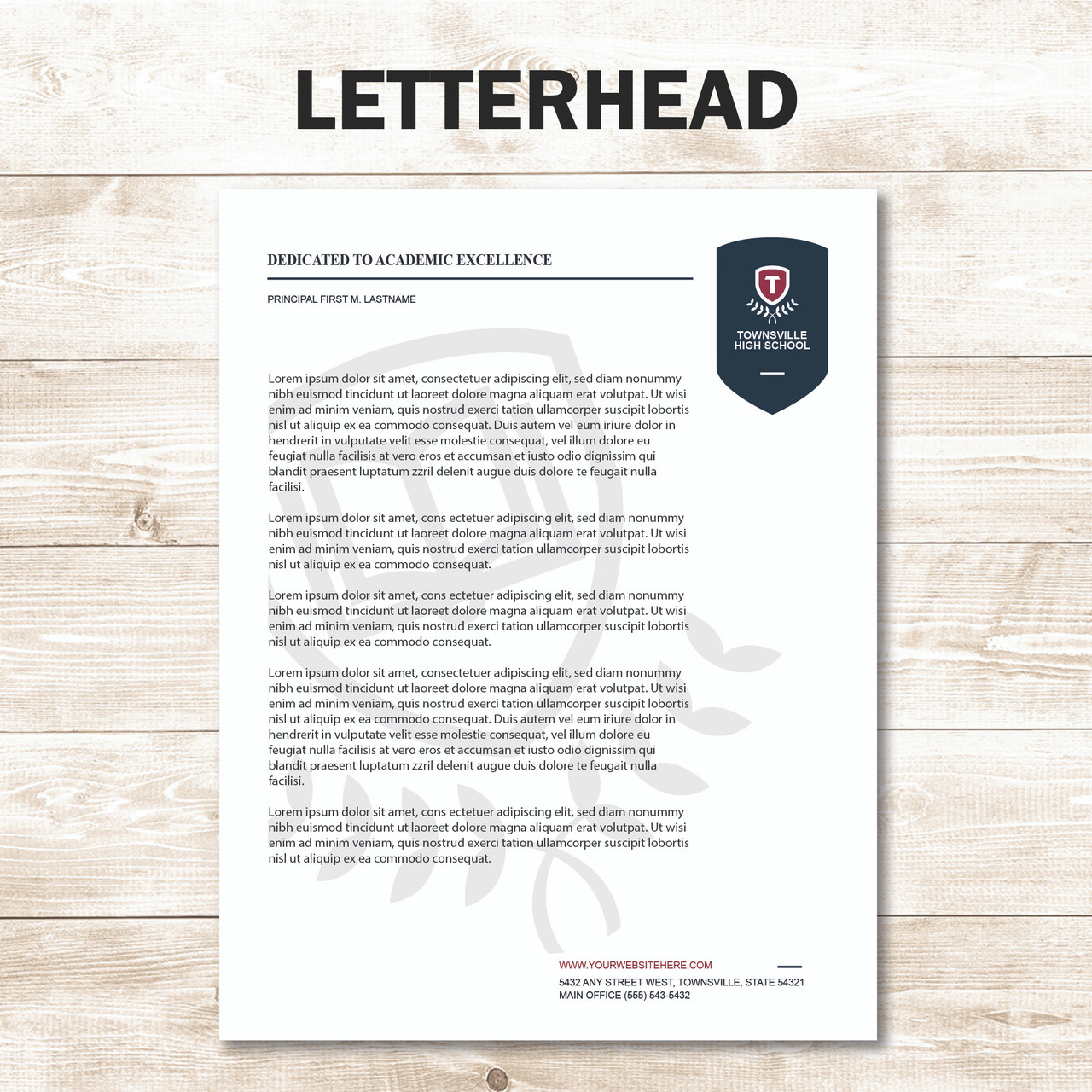 Letter Header Format Company Letter Head Template | PosterMyWall
